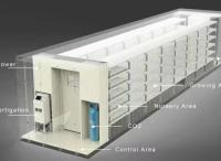 China Steel Cover Material Hydroponic Vertical Farming Container System for Shaped Roof for sale
