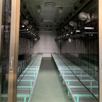 China Steel Cover Hydroponic Vertical Farming Container Greenhouse with Advanced Technology for sale
