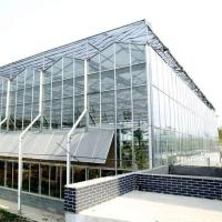 China Origin Vegetable and Flower Glass Greenhouse with Hydroponics Cultivation Method for sale