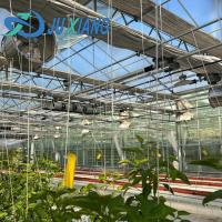 China Glass Greenhouse with Hydroponics Growing System Commercial Greenhouse Promotion for sale