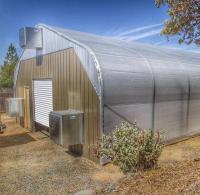 China Warm Air Blower/Hot Water Heating Double-Arch Hydroponics Greenhouse for Flower and Tomato for sale