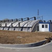 China Aquaculture Double Arch Beam Sunlight Greenhouse with Snow Vibrator in Heavy Snow Area for sale