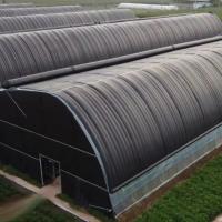 China Steel-Plastic Double Arch Beam Greenhouse with Snow Vibrator Arched Roof Heavy Snow Area for sale