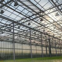 China High Light Transmission Glass Commercial Greenhouse Hydroponic Setup for Full Payment for sale