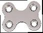 China Titanium Vet Orthopedic Implant 2.0mm X Shaped Plates For Animal Surgical for sale