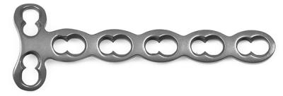 China Phalangeal Metacarpal Orthopedic Locking Plate T Shaped 6 7 8 Holes for sale