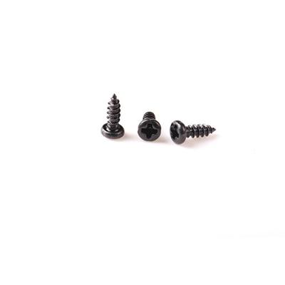 China Carbon Material Micro Screw High Precision Round Head Cross Recessed Sharp Tailed Small Screw Use for Decoration for sale