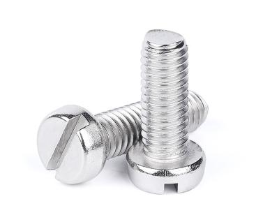 China High Hardness Cylindrical Head Slotted Machine Screw M0.5-M3.0 Carbon Steel DIN84 GB65 for Automotive for sale