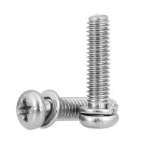China Stainless Steel Round Head Cross Recessed Combination Spring Washer Screw M0.5-M3.0 Precision Micro Fastener for sale