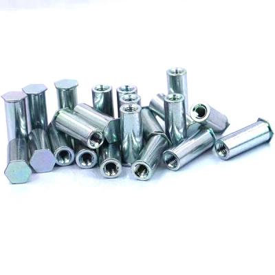China Aluminium Thru-Hole Threaded Stangoffs Hexagon Head Solid Rivets M2-M12 for Heavy Industry Applications for sale