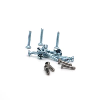 China Custom Stainless Steel Countersunk Head Cross Recessed Machine Screws M0.5-M3 for Precision Electronics for sale