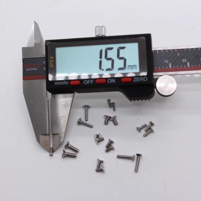 China Ultra-Thin 1.5mm Galvanized Micro Screw with Slotted Flat End for Precision Electronics for sale