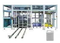 China Fully Auto Plastic Empty Bottle Palletizer For Beverages Cosmetics Chemicals Bottles for sale