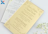 China Romantic Acrylic Gifts Size Customized Acrylic Wedding Card OEM / ODM Available for sale
