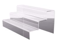 China 3 Tier Acrylic Display Rack , Acrylic Counter Display Stands Good Chemical Resisdence for sale