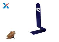 China Blue Acrylic Sign Holders / Acrylic Table Number Holders For Restaurant for sale