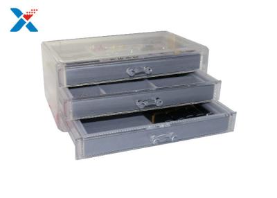 China Layer Customized Acrylic Makeup Drawer Organizer / Acrylic Storage Organizer for sale