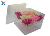 China Clear Lid Acrylic Flower Box Luxury Plexiglass Flower Box Eco - Friendly for sale