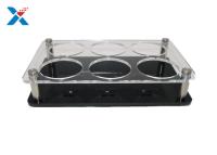 China Transparent Acrylic Display Stands Acrylic Cup Holder Silk Screen Printing for sale