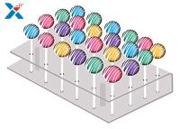 China 21 Holes Clear Acrylic Cake Pop Stand , Transparent Acrylic Lollipop Stand for sale