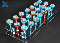 China 21 Holes Clear Acrylic Cake Pop Stand , Transparent Acrylic Lollipop Stand for sale