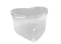 China Gifts Packing Square Acrylic Box , Luxury Love Heart Shape Acrylic Box For Roses for sale