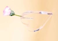 China Clear Heart Shape Acrylic Display Stands Roses Love Frame Tabletop Rack For Desktop for sale