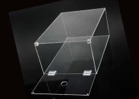 China Shoe Box Packing Clear Acrylic Display Case With Magnets Lid Sneaker for sale