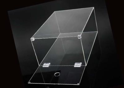 China Shoe Box Packing Clear Acrylic Display Case With Magnets Lid Sneaker for sale