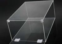 China Shoe Box Packing Clear Acrylic Display Case With Magnets Lid Sneaker for sale