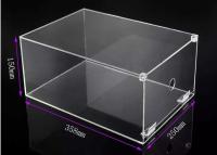China Shoe Box Packing Clear Acrylic Display Case With Magnets Lid Sneaker for sale