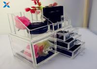 China Eco Friendly Acrylic Makeup Organiser With Drawers Display Storage Box for sale
