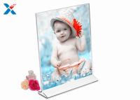 China Stand Up T Shape Acrylic Table Menu Holder , Acrylic Brochure Holders 7 X 5 Inches for sale