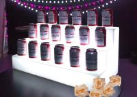 China 3 Tier Acrylic Display Rack For Champagne Beer Liquor Bottle Beverage Display for sale