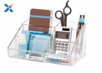 China Clear Acrylic Desk Organizer / Office Desk Organizer With 12 1/2″ X 7″ X 6″ for sale