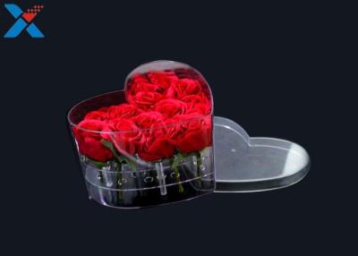 China Waterproof Acrylic Heart Box , 9 18 36 Holes Clear Acrylic Favor Boxes for sale