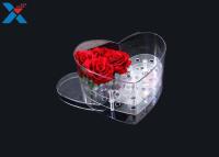 China Waterproof Acrylic Heart Box , 9 18 36 Holes Clear Acrylic Favor Boxes for sale