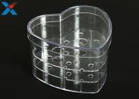 China Waterproof Acrylic Heart Box , 9 18 36 Holes Clear Acrylic Favor Boxes for sale