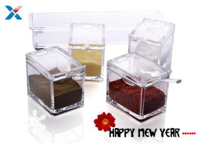 China Transparent Acrylic Box , Acrylic Seasoning Box For Nuts / Sauces Storage for sale