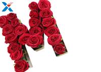 China Luxury Rose Gift Acrylic Flower Box A Letter Flower Box With Lid Non - Toxic for sale