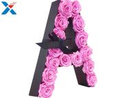 China Luxury Rose Gift Acrylic Flower Box A Letter Flower Box With Lid Non - Toxic for sale