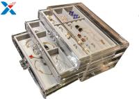 China Clear Acrylic Makeup Organiser , Acrylic Jewelry Display Box With Velvet for sale