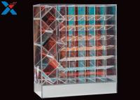 China 46 Holders Acrylic Cosmetic Box Mirror 7 Floors Organizer Storage Box for sale