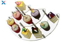 China Clear three-layers acrylic display stand shelf for cake or small bottle drink for sale