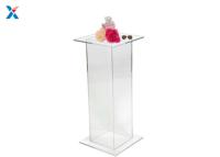 China Square Acrylic Pedestal Display Stands , Clear Acrylic Display Risers Heat Resistant for sale