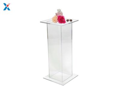 China Square Acrylic Pedestal Display Stands , Clear Acrylic Display Risers Heat Resistant for sale
