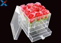 China Transparent Acrylic Flower Box 15 * 15 * 15cm / 20 * 20 * 20cm / 25 * 25 * 25cm for sale