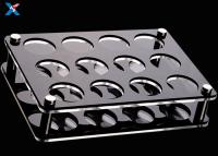 China Transparent Acrylic Display Rack 6 Holes Clear Acrylic Cup Holder Cocktail Wine Rack Tray for sale
