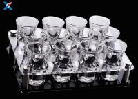 China Transparent Acrylic Display Rack 6 Holes Clear Acrylic Cup Holder Cocktail Wine Rack Tray for sale