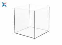 China Square Acrylic Packaging Box 4 / 12 Inch 5 Sided Clear Acrylic Gift Boxes for sale